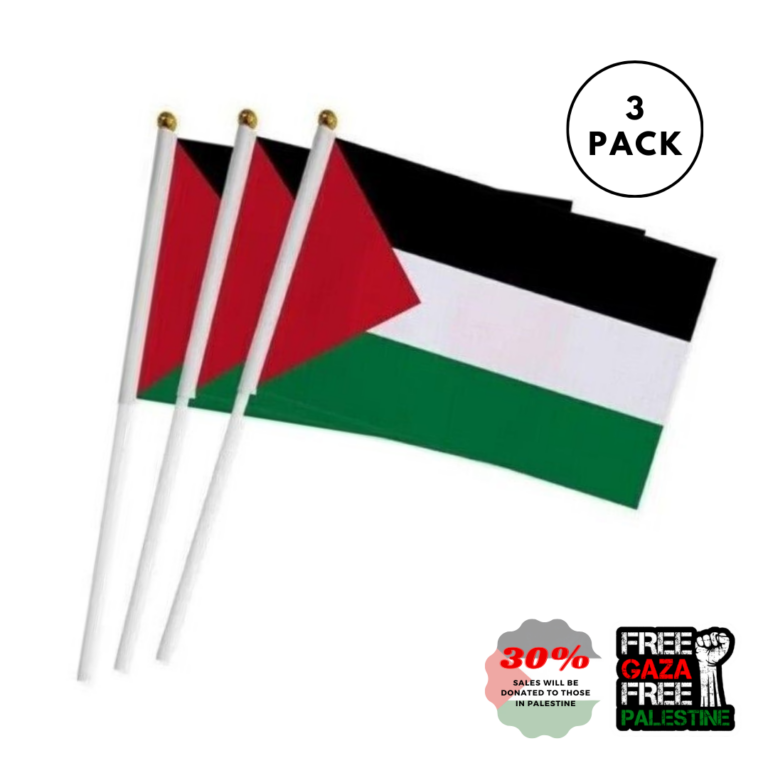 3Pcs Small Palestine Handheld Flags - FREE GAZA Sydney