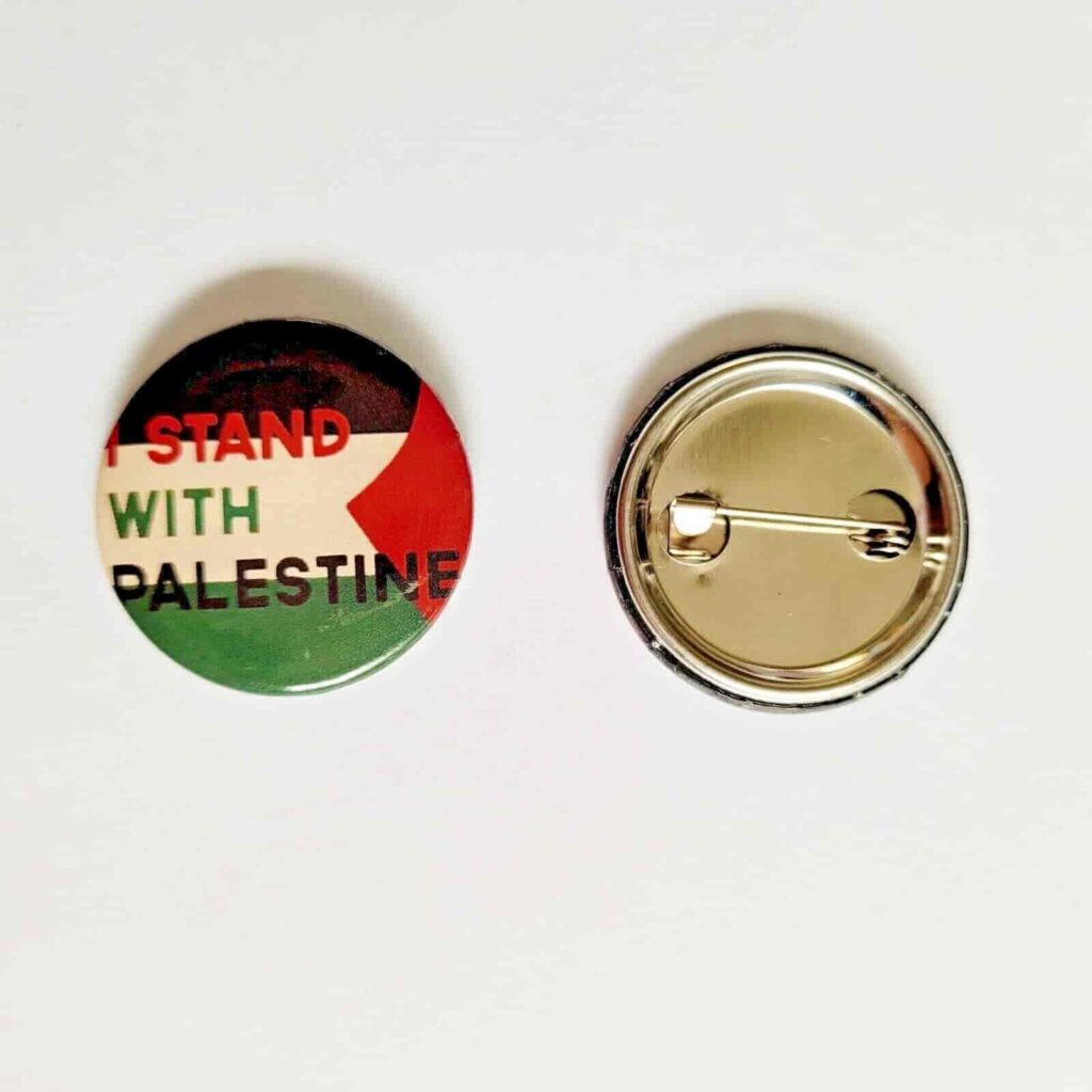 'I Stand With Palestine' Button Pin Badge - FREE GAZA Sydney